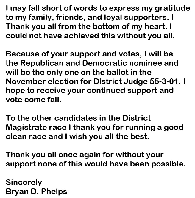 Thank you From Bryan Phelps – Solomon's Words for the Wise