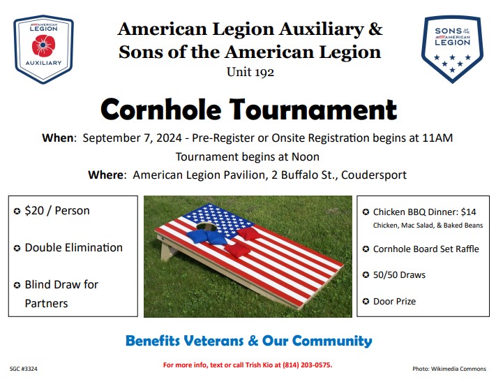 American Legion Cornhole Tourney 8 14 2024 – Solomon's Words for the Wise