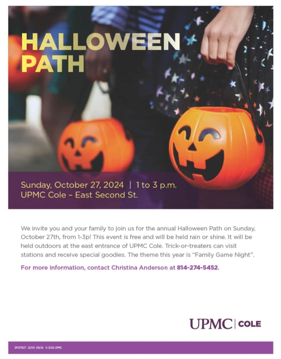 UPMC COLE Annual Halloween Path October 27th – Solomon's Words for the Wise