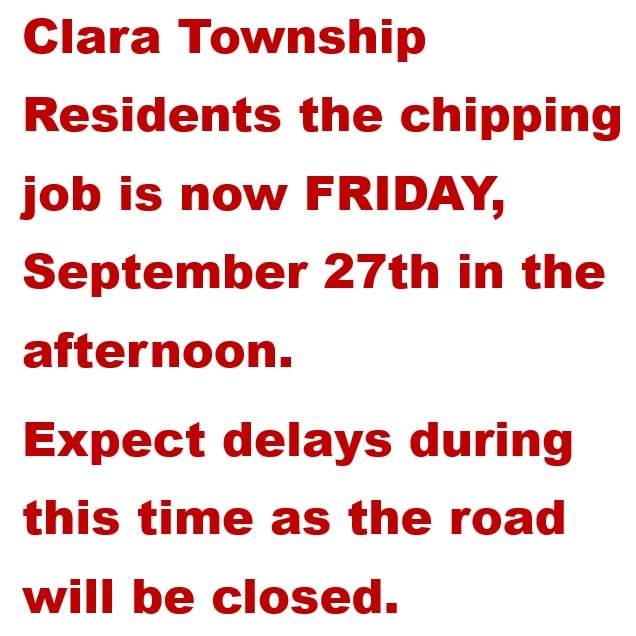 Chipping Work On Clara Rd. Will Be On September 27th – Solomon's Words ...