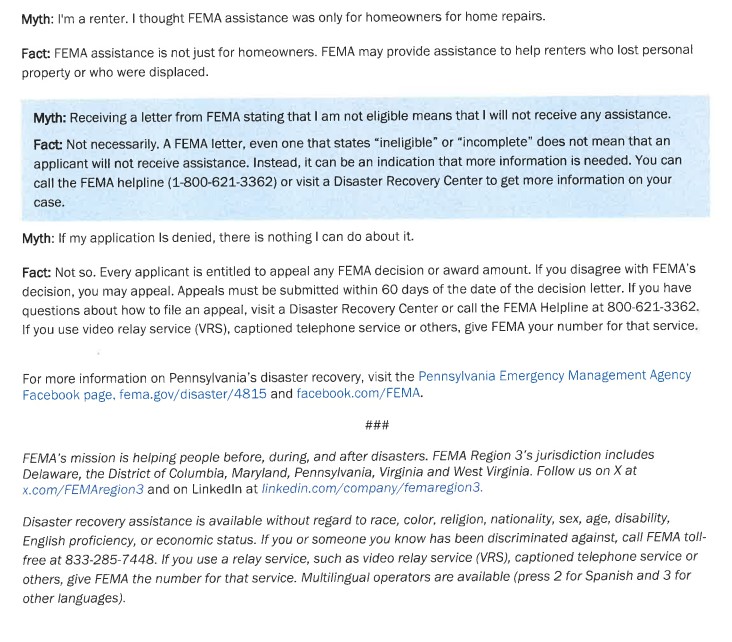 Fema Myth Vs Fact – Solomon's Words for the Wise