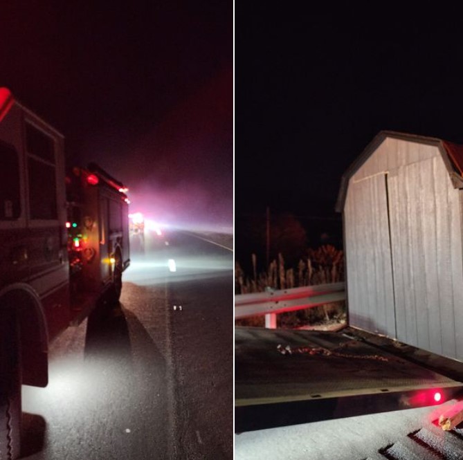 Lawrenceville Fire Department Was Dispatched For A Shed In The Roadway ...
