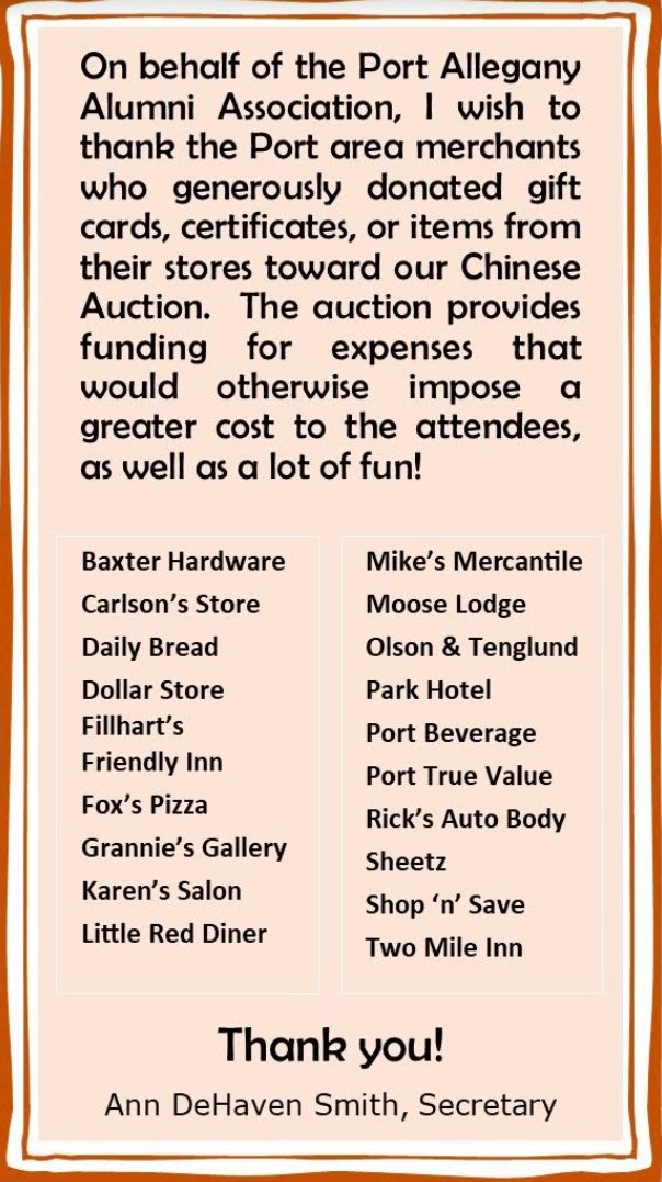 A Thank You From PAHS For Auction Donations – Solomon's Words for the Wise