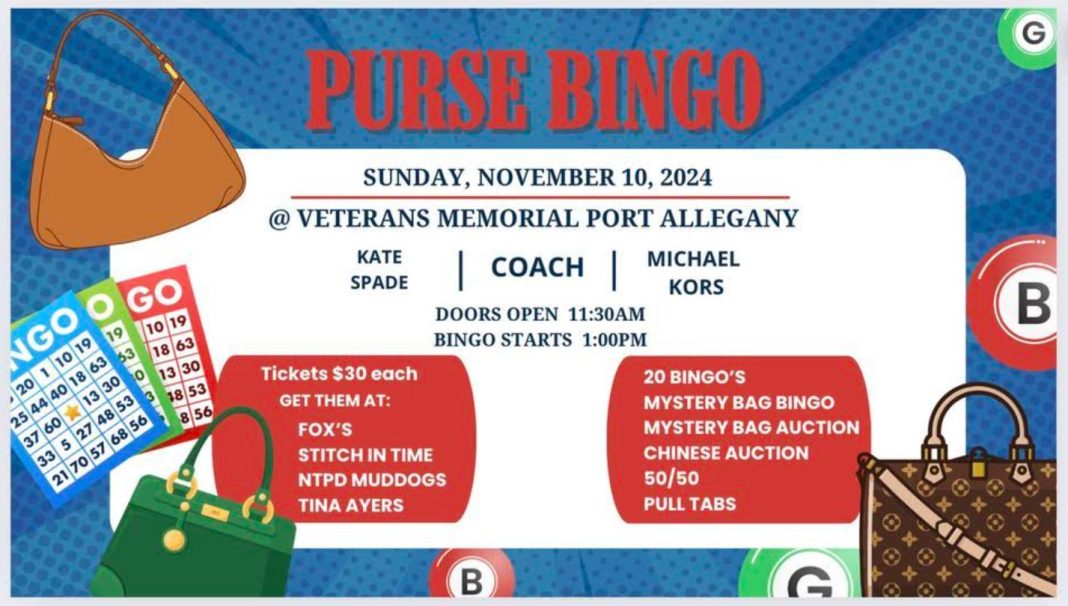 Port Allegany Veterans Memorial Purse Bingo – Solomon's Words for the Wise