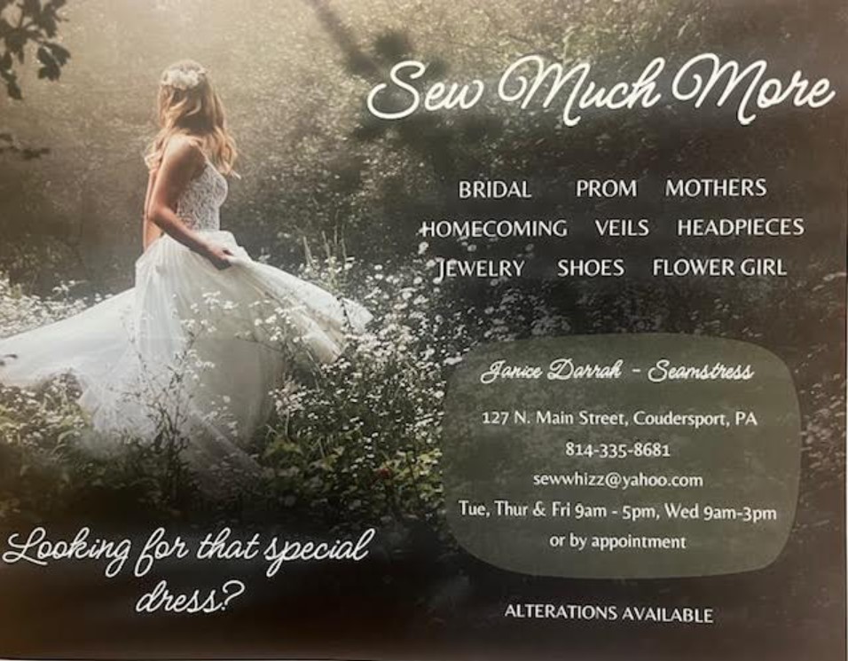MEGA BRIDAL BLOWOUT SALE!! At Sew Much More In Coudersport – Solomon's Words for the Wise