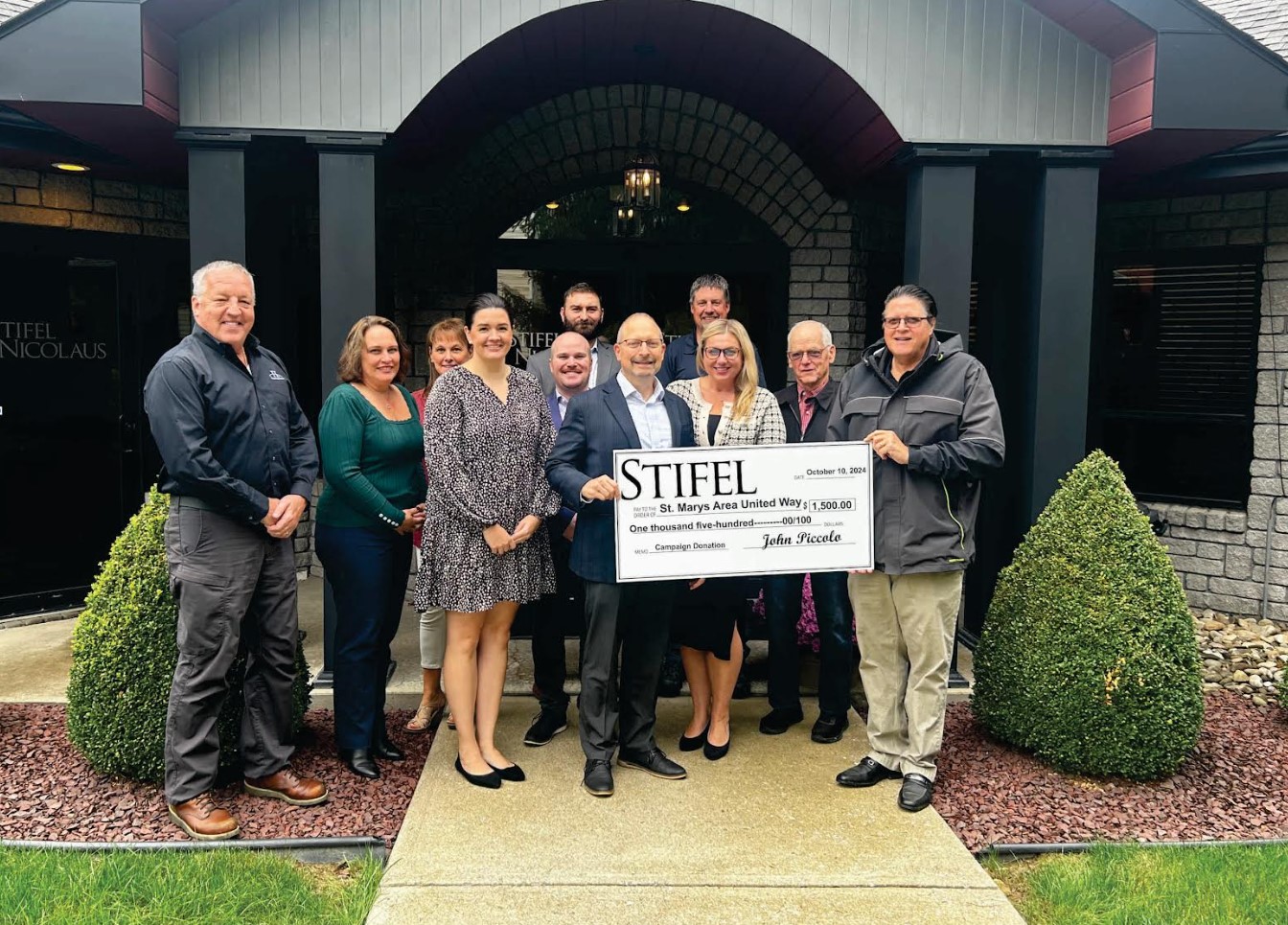 Stifel Financial Wealth Management Group Donates to St. Marys Area ...