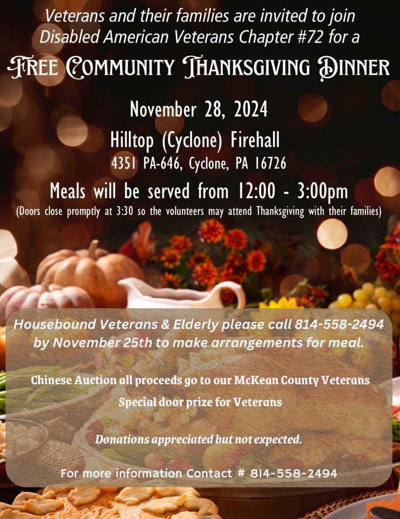 Free Community Thanksgiving Dinner At Cyclone Firehall – Solomon's ...