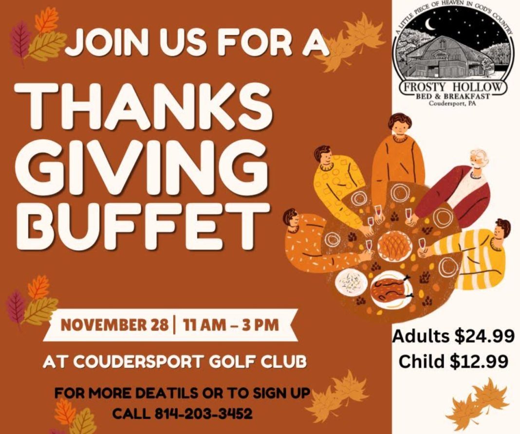 Frosty Hollow Thanksgiving Buffet November 28th – Solomon's Words for ...