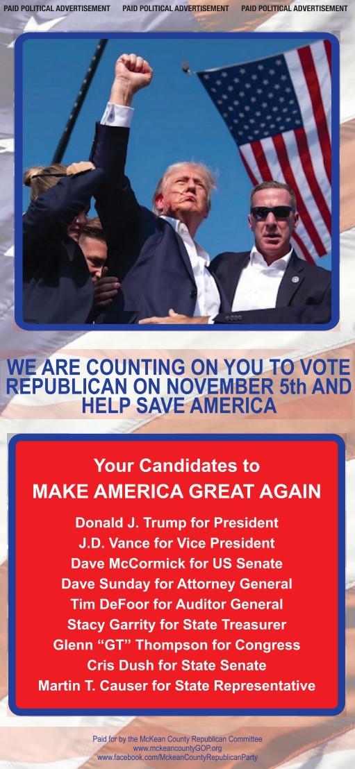 Announcement From The McKean County Republicans – Solomon's Words for the Wise