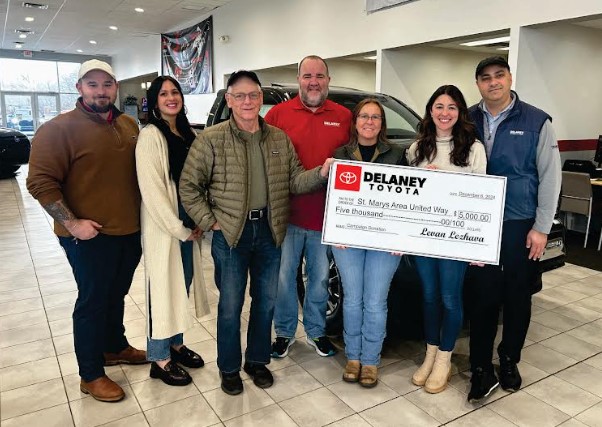 Delaney Toyota’s Generous Donation Boosts St. Marys Area United Way’s ...