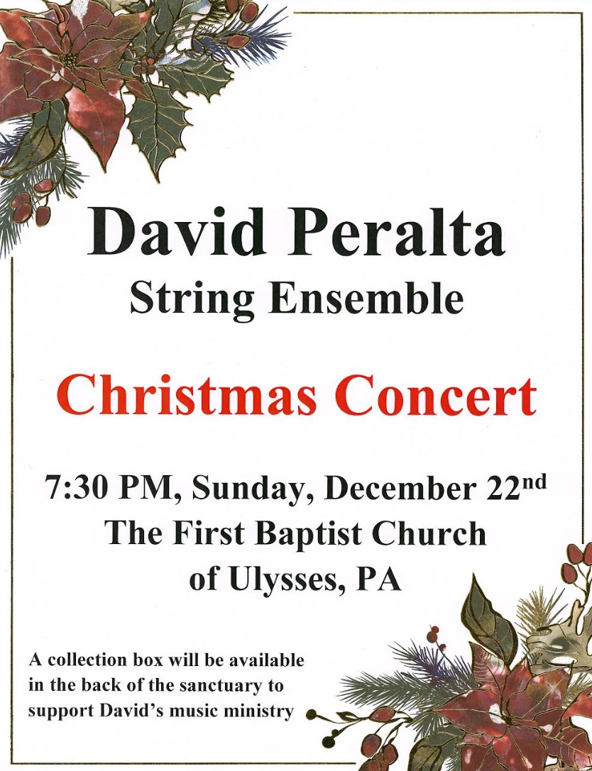 Christmas Concert December 22nd At The First Baptist Church In Ulysses ...