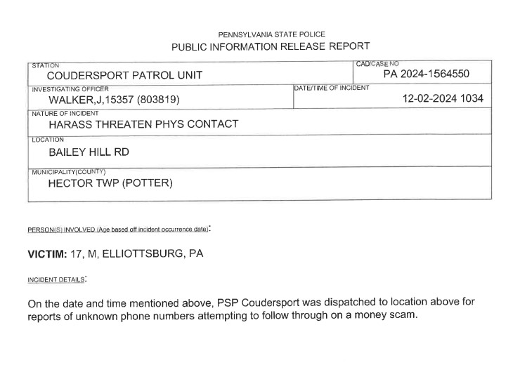 Scam Phone Call Investigation In Hector Twp. – Solomon's Words for the Wise