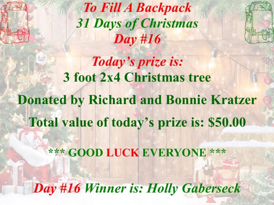To Fill A Backpack 31 Days Of Christmas Day 16 Winner – Solomon's Words ...
