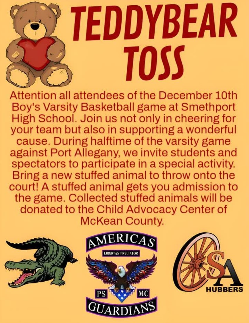 Halftime Teddybear Toss At Smethport Hubbers Basketball Game December ...
