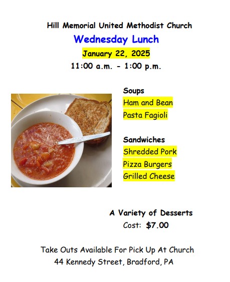 Hill Memorial United Methodist Church Lunch – Solomon's Words for the Wise