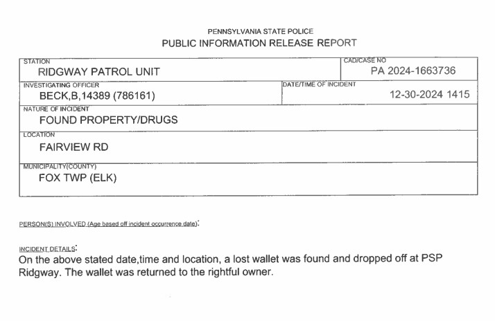 Lost Wallet Returned To Owner In Fox Twp. – Solomon's Words for the Wise