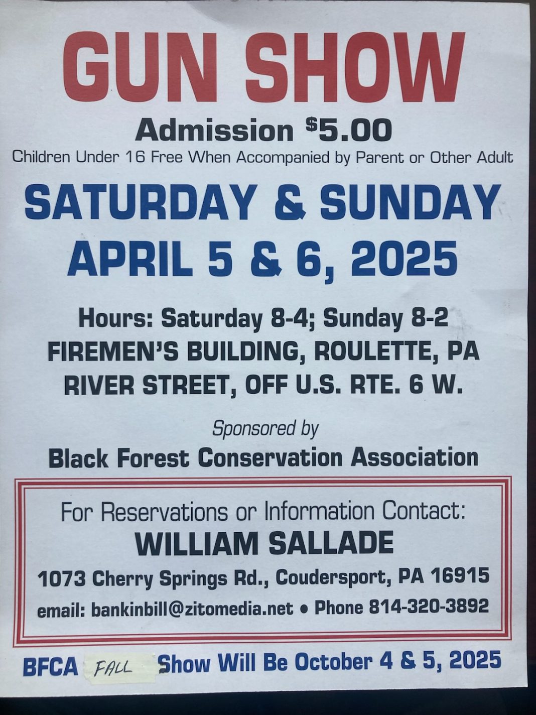 Gun Show April 5th And 6th At The Roulette Fire Hall – Solomon's Words ...