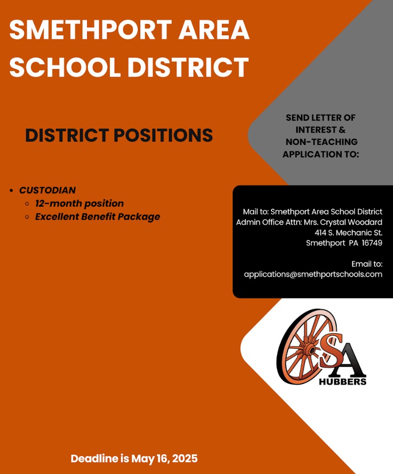Smethport Area School District Is Hiring – Solomon's Words for the Wise