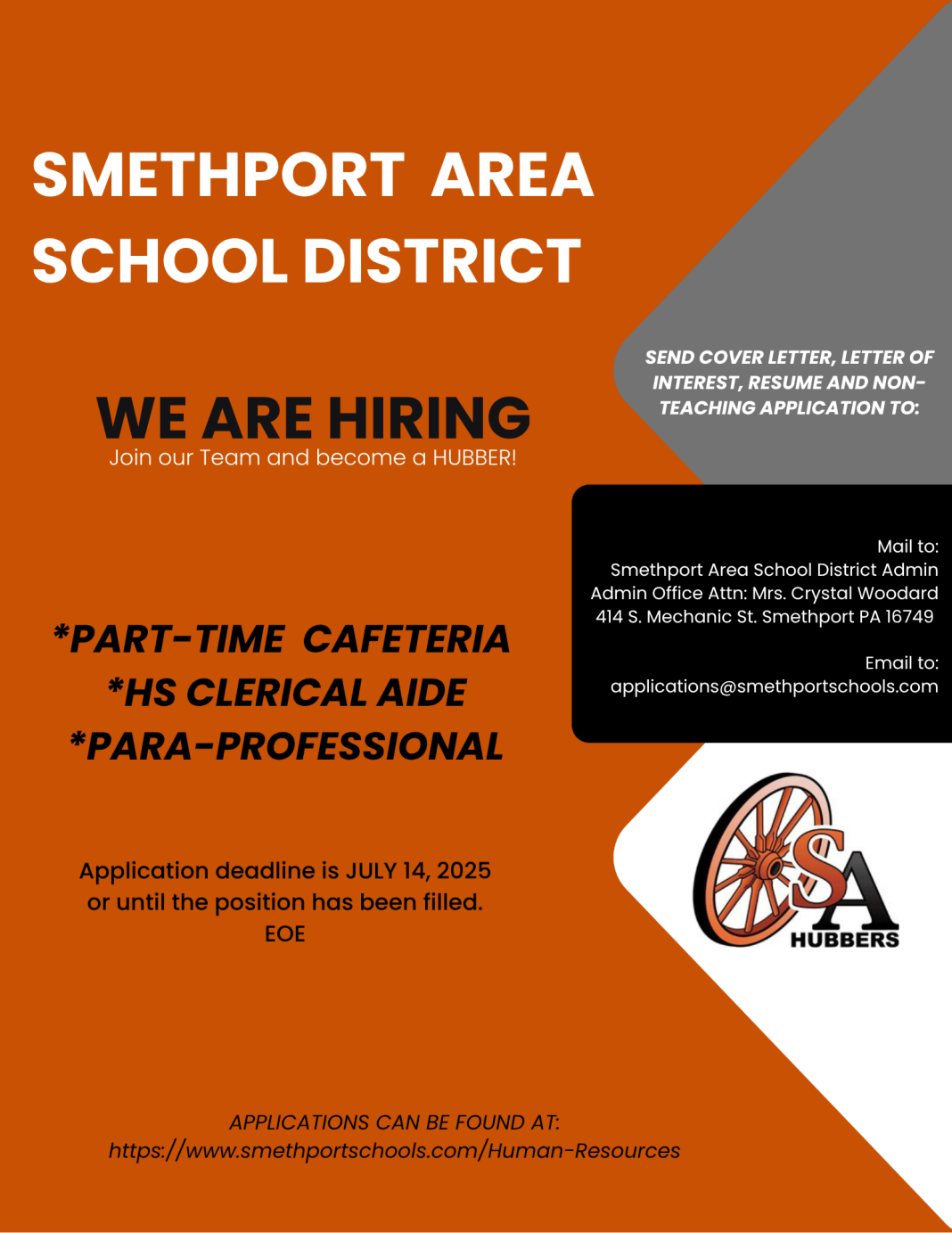 Smethport Area School District Is Hiring – Solomon's Words for the Wise