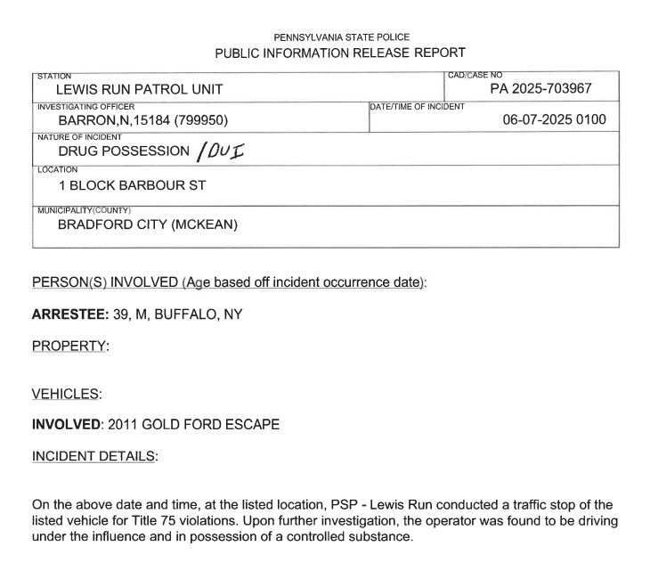 Multiple DUI Arrests In Mckean County – Solomon's Words for the Wise