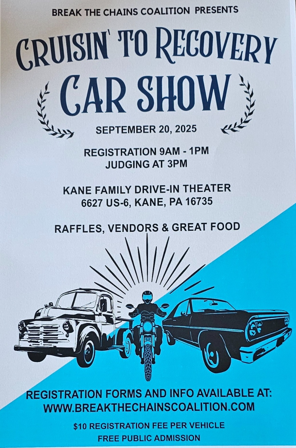 Break The Chains Car Show September 20th In Kane – Solomon's Words for ...
