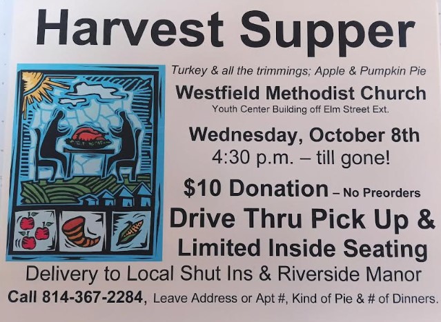 Harvest Supper At Westfield Methodist Church TODAY! – Solomon's Words ...