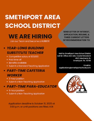 Smethport Area School District Is Hiring – Solomon's Words for the Wise