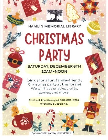 Hamlin Memorial Library, Christmas Party – Solomon's Words for the Wise