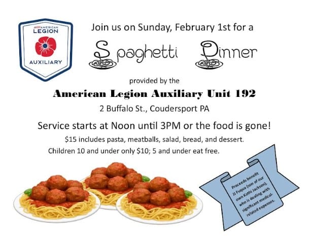 SPECIAL SPAGHETTI DINNER TO BENEFIT JJ FUQUA – Solomon's Words for the Wise