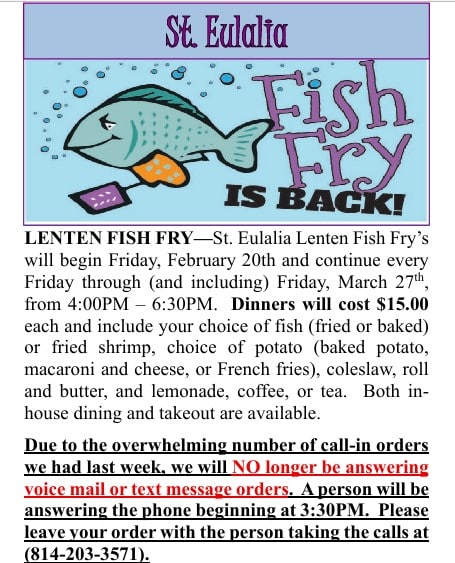St. Eulalia’s Fish Fry Is Back!! – Solomon's Words for the Wise